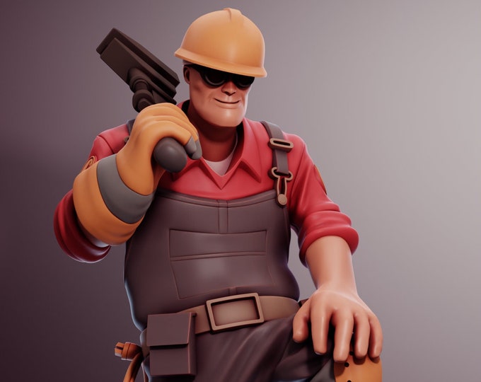 Engineer From Team Fortress 2 Collectible 3d Printed Statues Home Decor ...