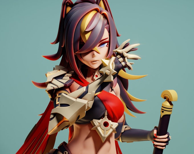 Dehya From Genshin Impact Collectible 3d Printed Statues Perfect for Home Decor Unpainted and ...