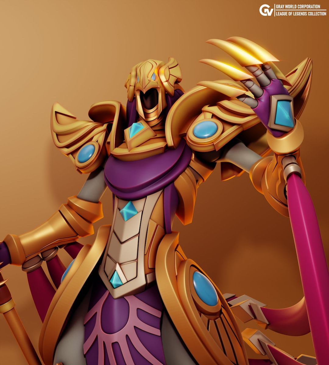 Classic Azir From League of Lol Collectible 3d Printed Statues Perfect ...