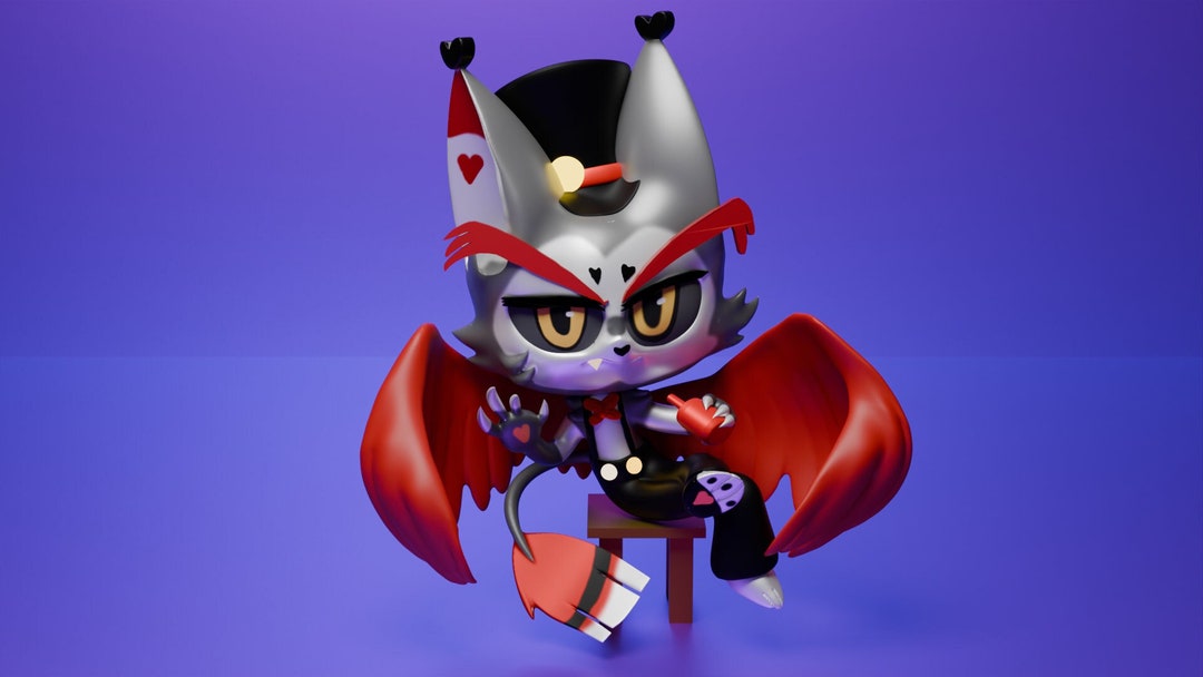 Husk Chibi Kawai Version From Hazbin Hotel Collectible 3d Printed ...