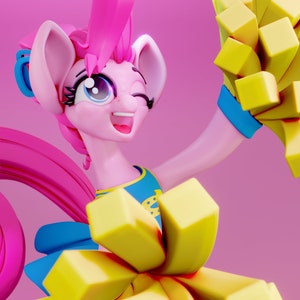 Pinkie Pie Cheerleader From MLP Collectible 3d Printed Statues Perfect ...