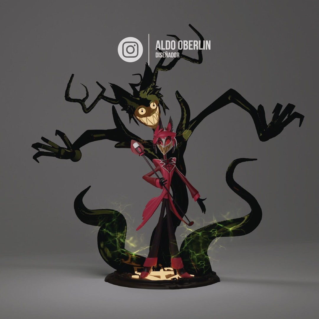 Alastor Diorama Shade From Hazbin Hotel Collectible 3d Printed Statues ...