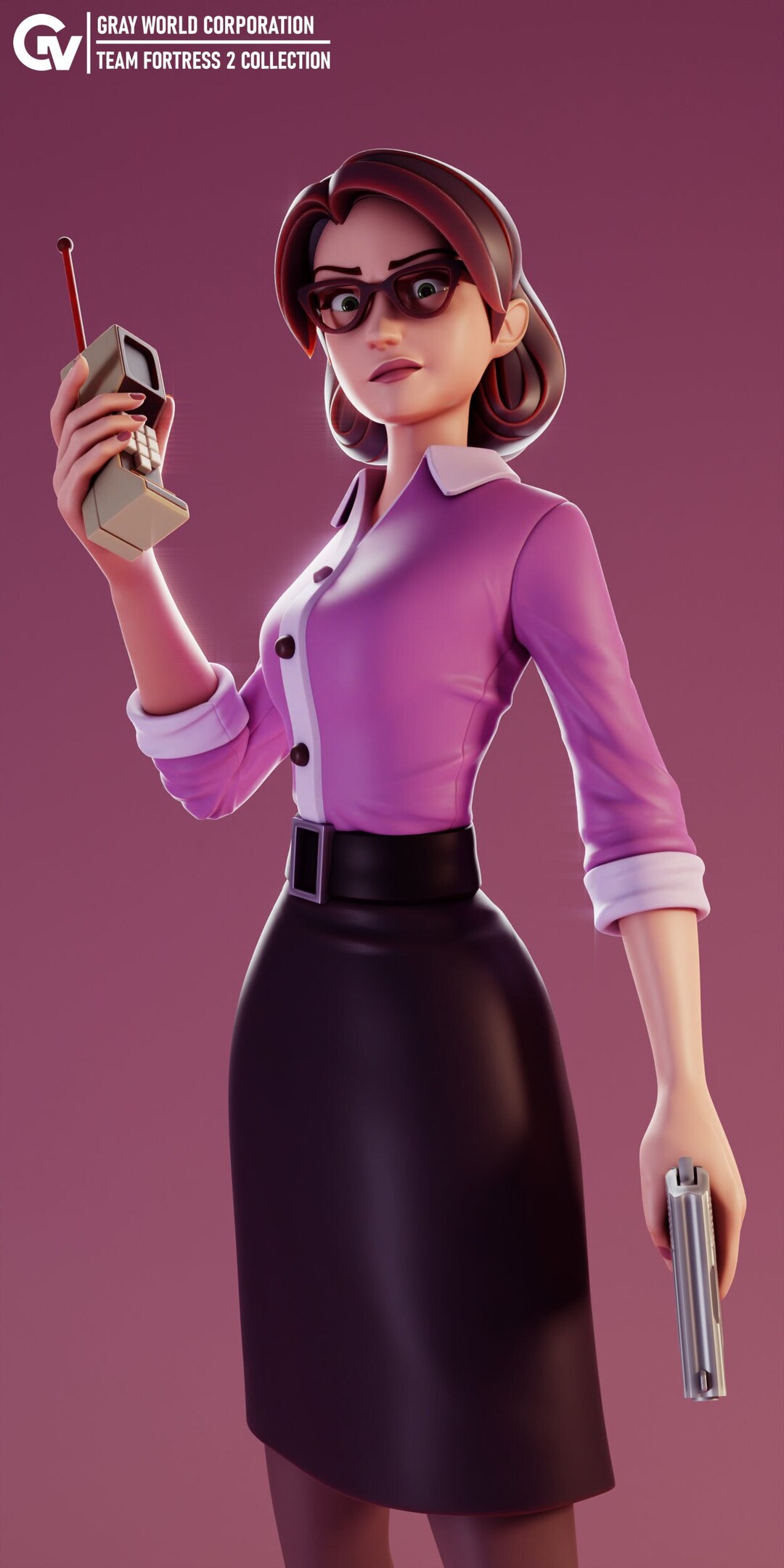 DIY KIT Miss Pauling From Team Fortress 2 Collectible 3d Printed ...