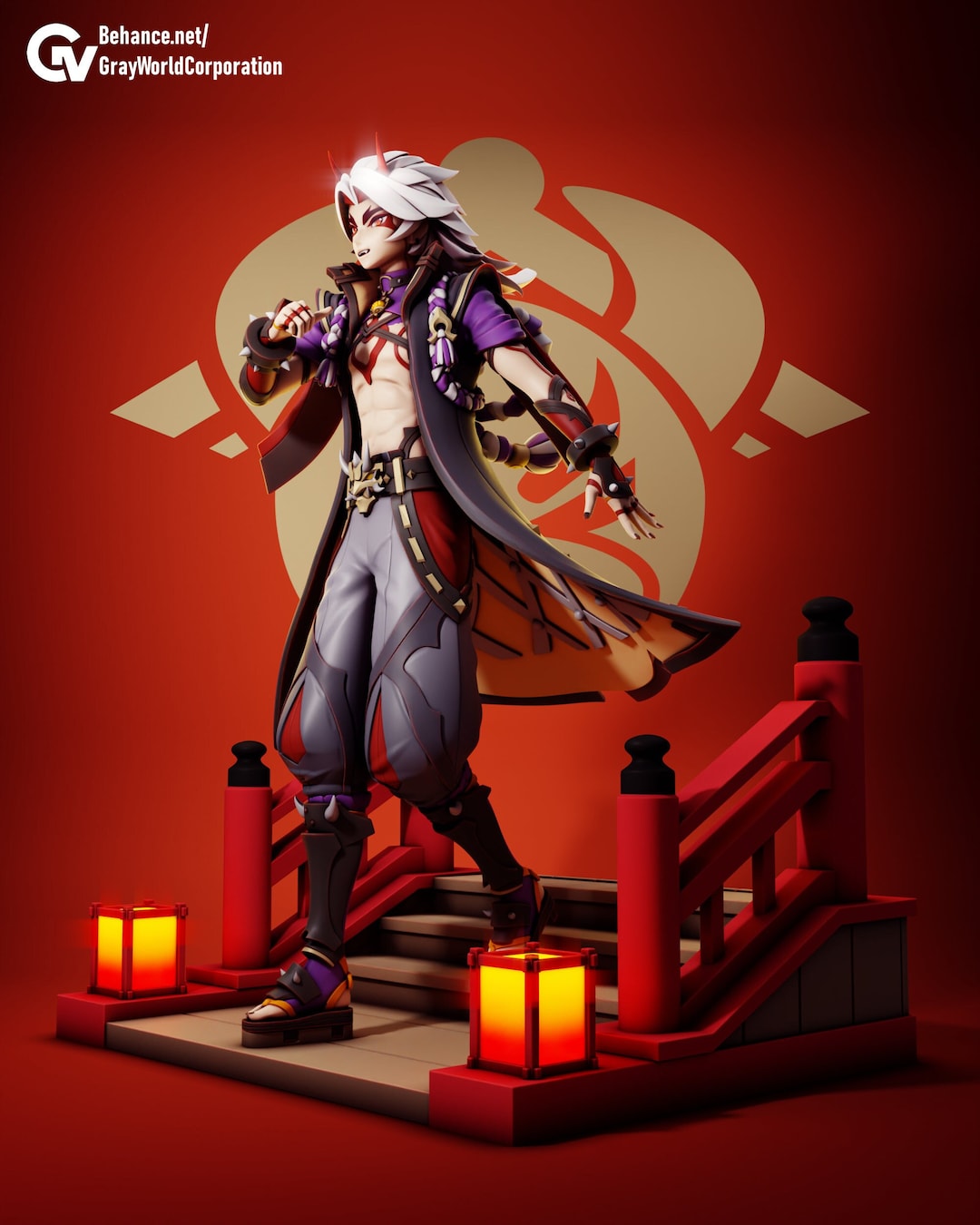 Arataki Itto From Genshin Impact Collectible 3d Printed Statues Perfect ...