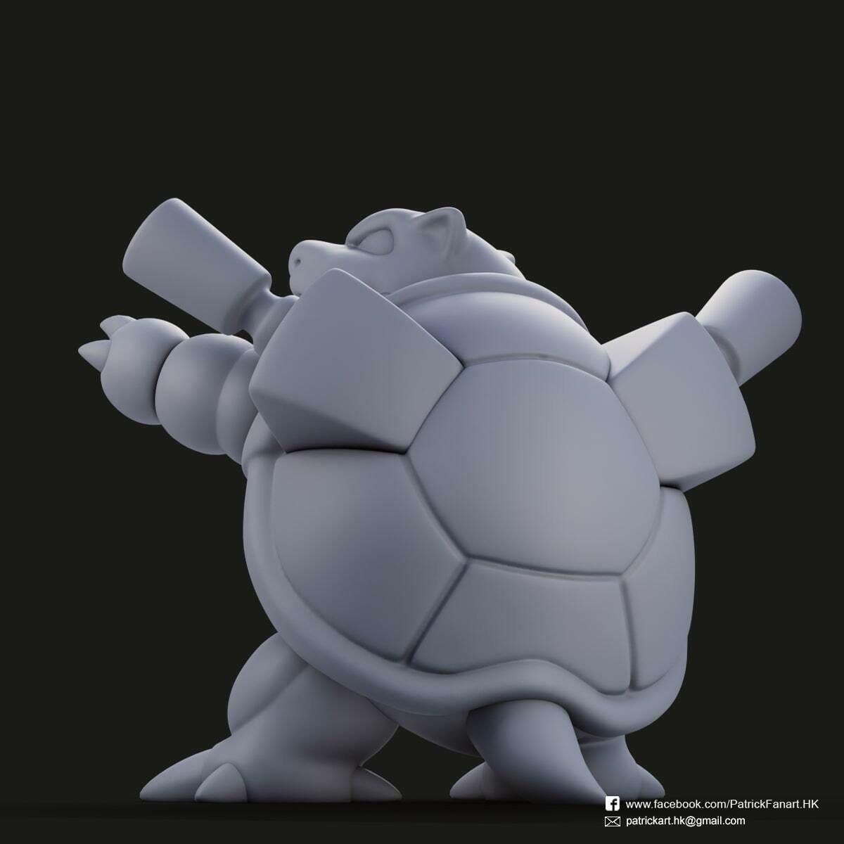 Blastoise Pokemon Statue Collectible 3d Printed Statues Home - Etsy
