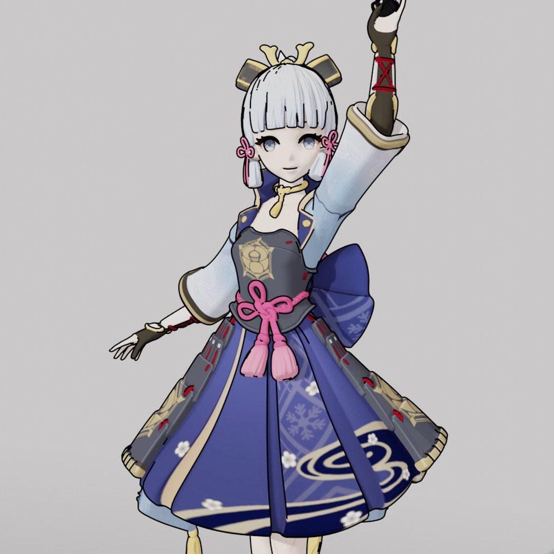 Hand Painted Ayaka From Genshin Impact Collectible 3d Printed Statues ...
