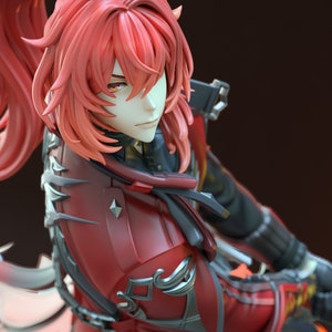 Hand Painted Diluc From Genshin Impact Collectible 3d Printed Statues ...