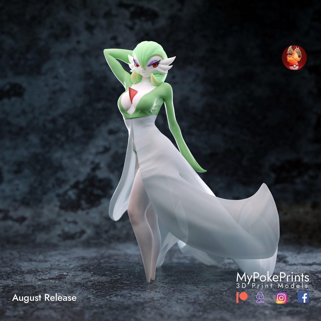 Hand Painted Gardevoir Pokemon Unite Collectibles pokeball Pokedex 04mm ...