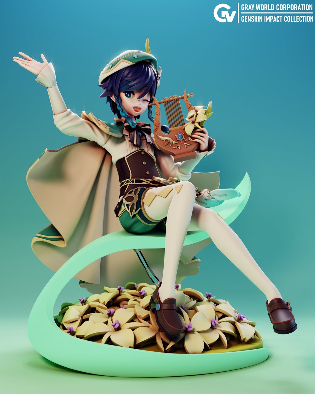 Venti From Genshin Impact Collectible 3d Printed Statues Perfect for ...