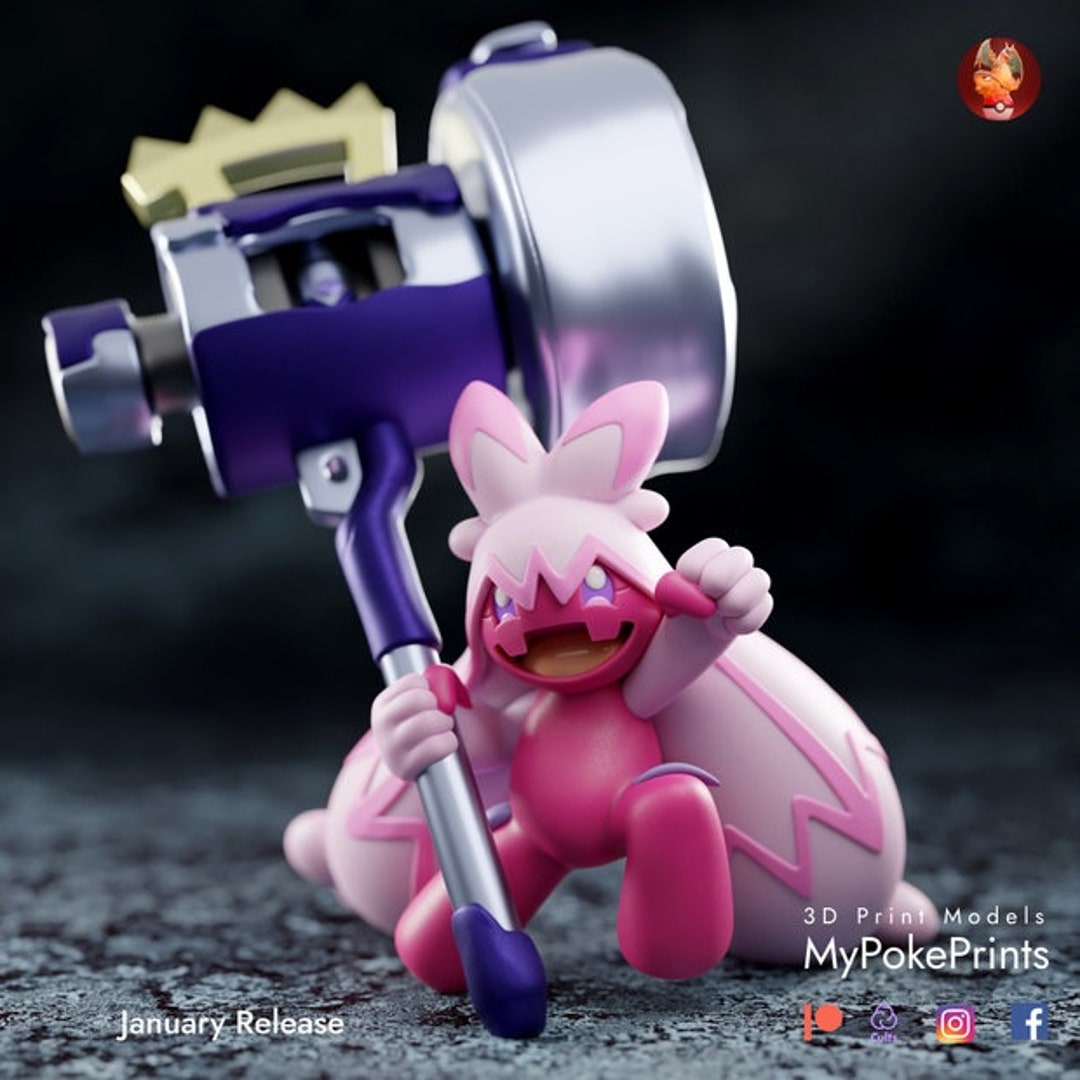 Tinkaton Hammer Pokemon Go Statue Collectible 3d Printed - Etsy