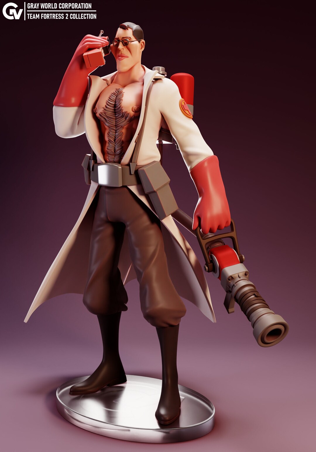 Dr Sex Medic From Team Fortress 2 Collectible 3d Printed Statues Home Decor Custom T And 