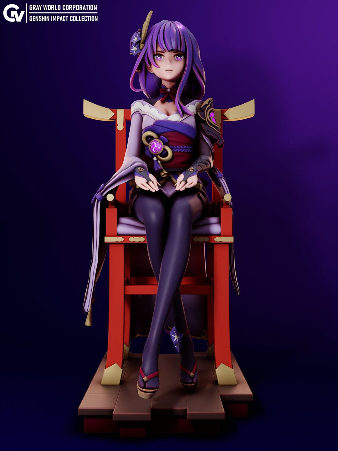 DIY KIT Raiden Shogun From Genshin Impact Collectible 3d Printed ...