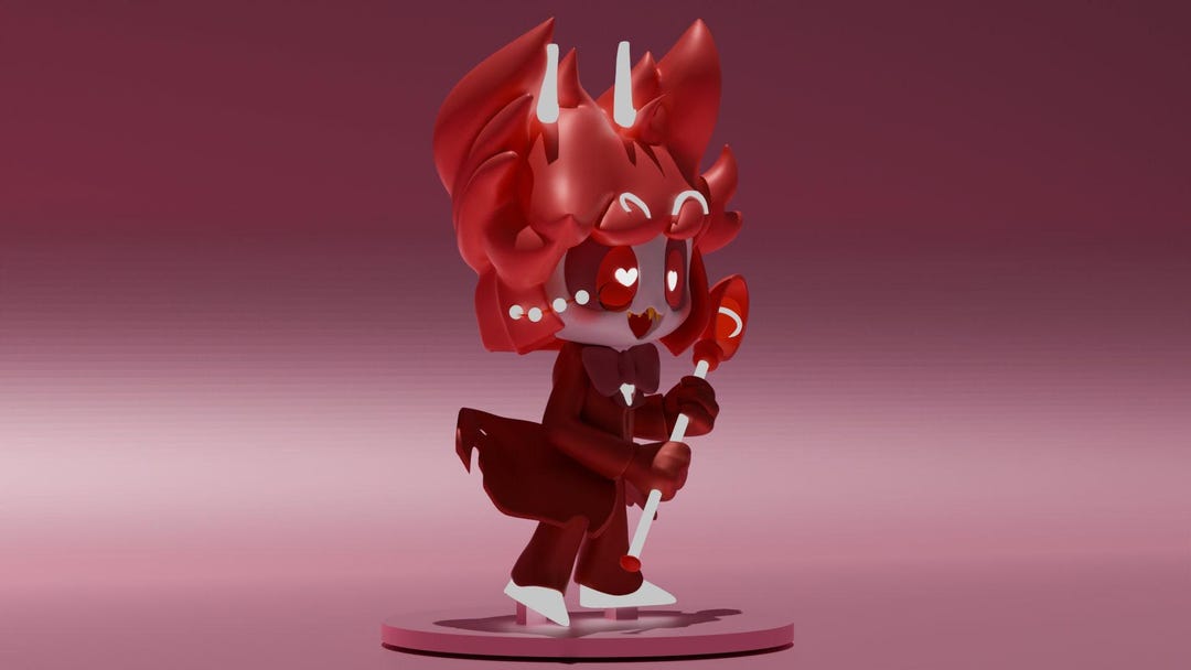 Unpainted DIY KIT Alastor Chibi Kawai Version From Hazbin Hotel 3d ...