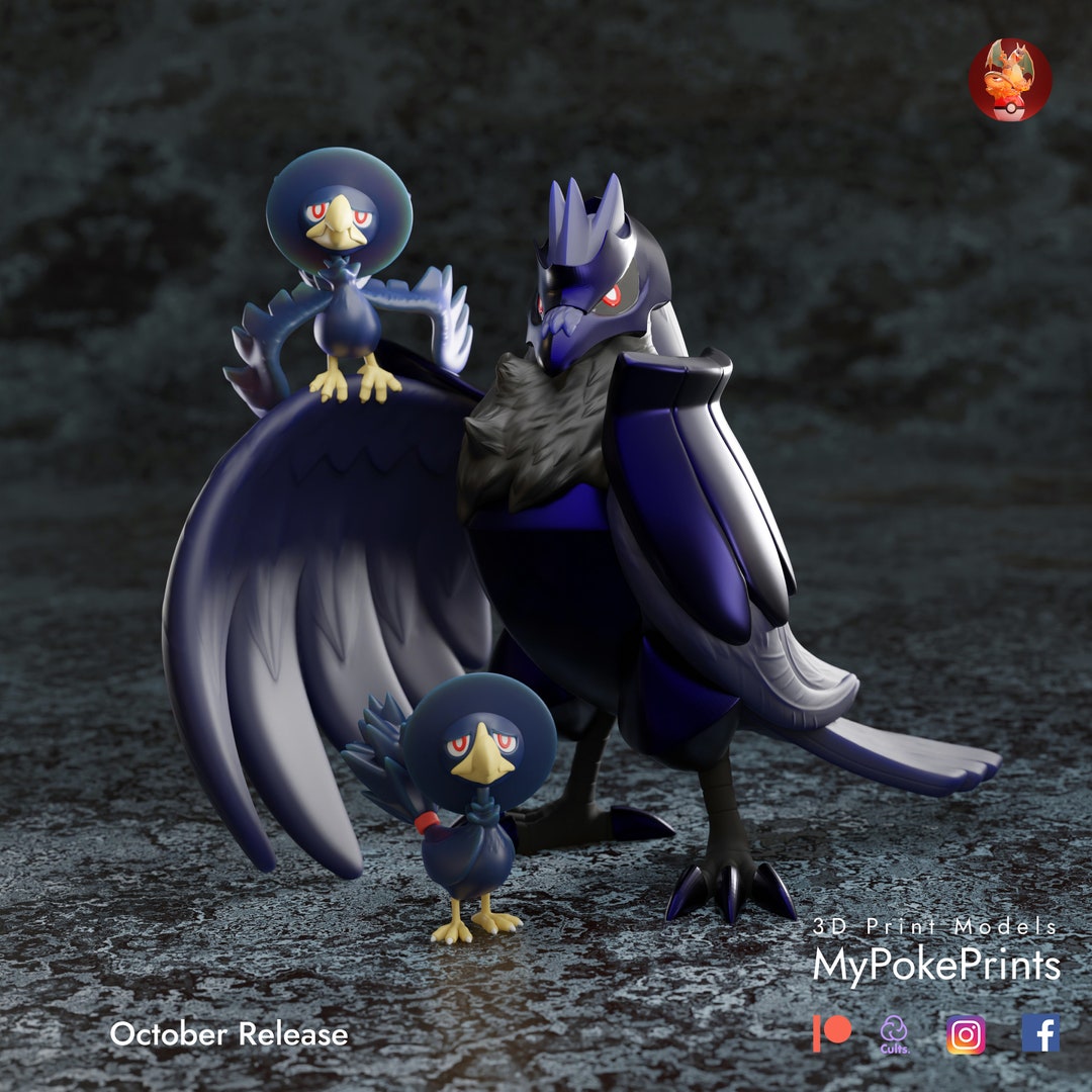 Murkrow Corviknight Pokemon Statue Colletible for Desk Home Decor ...
