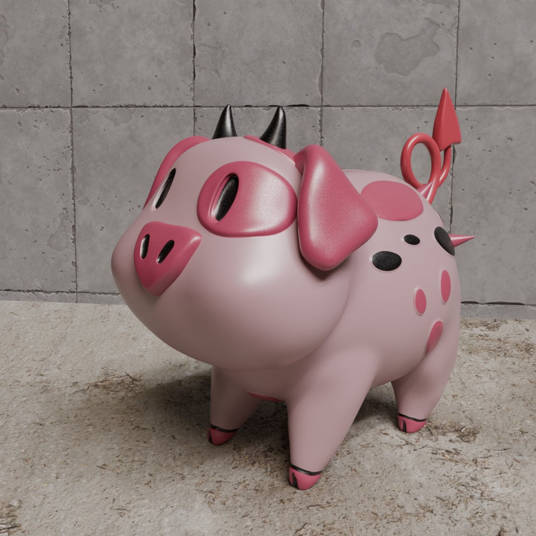 Hand Painted Fat Nuggets Coinbank From Hazbin Hotel Collectible 3d ...