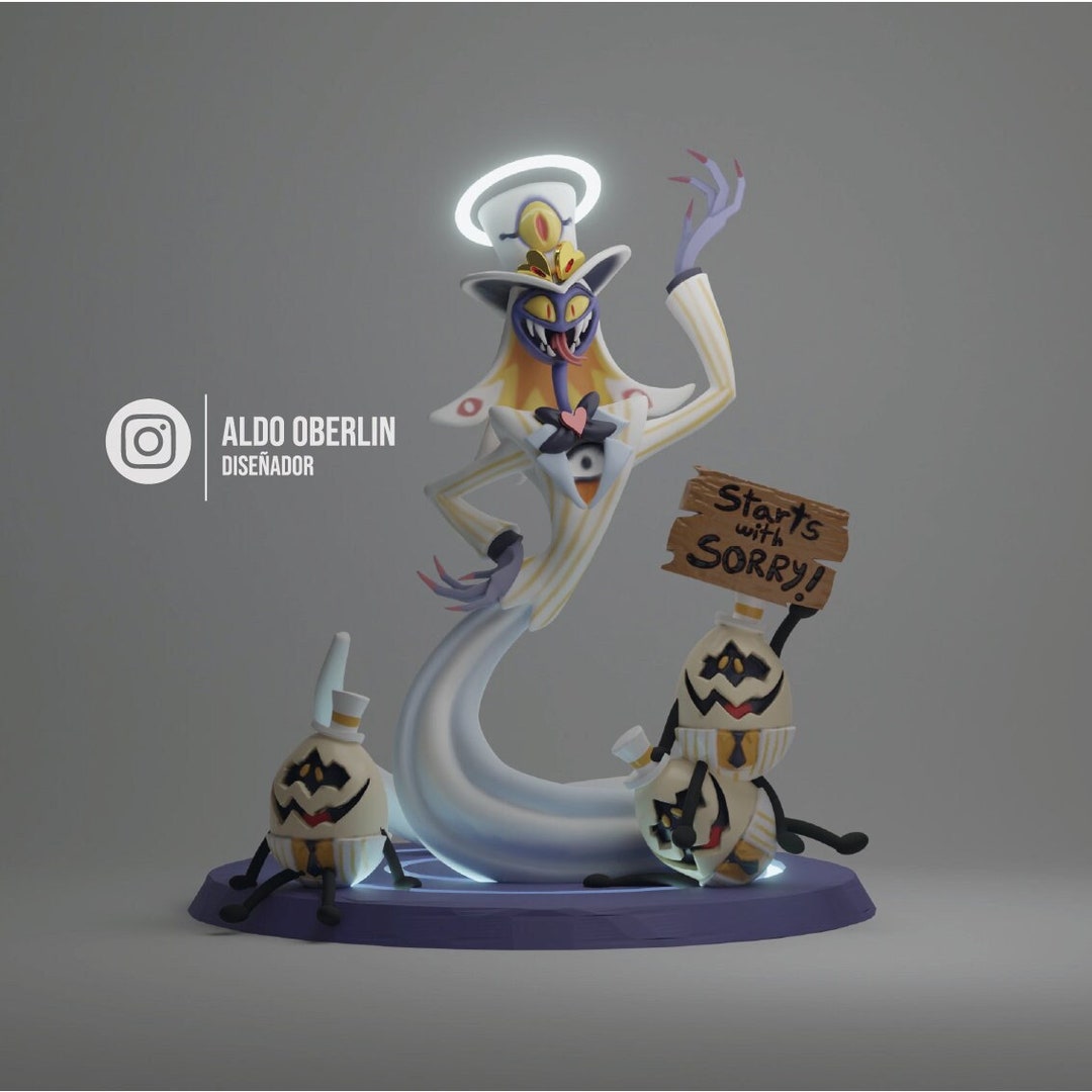 Sir Pentius Heaven From Hazbin Hotel Collectible 3d Printed Statues ...
