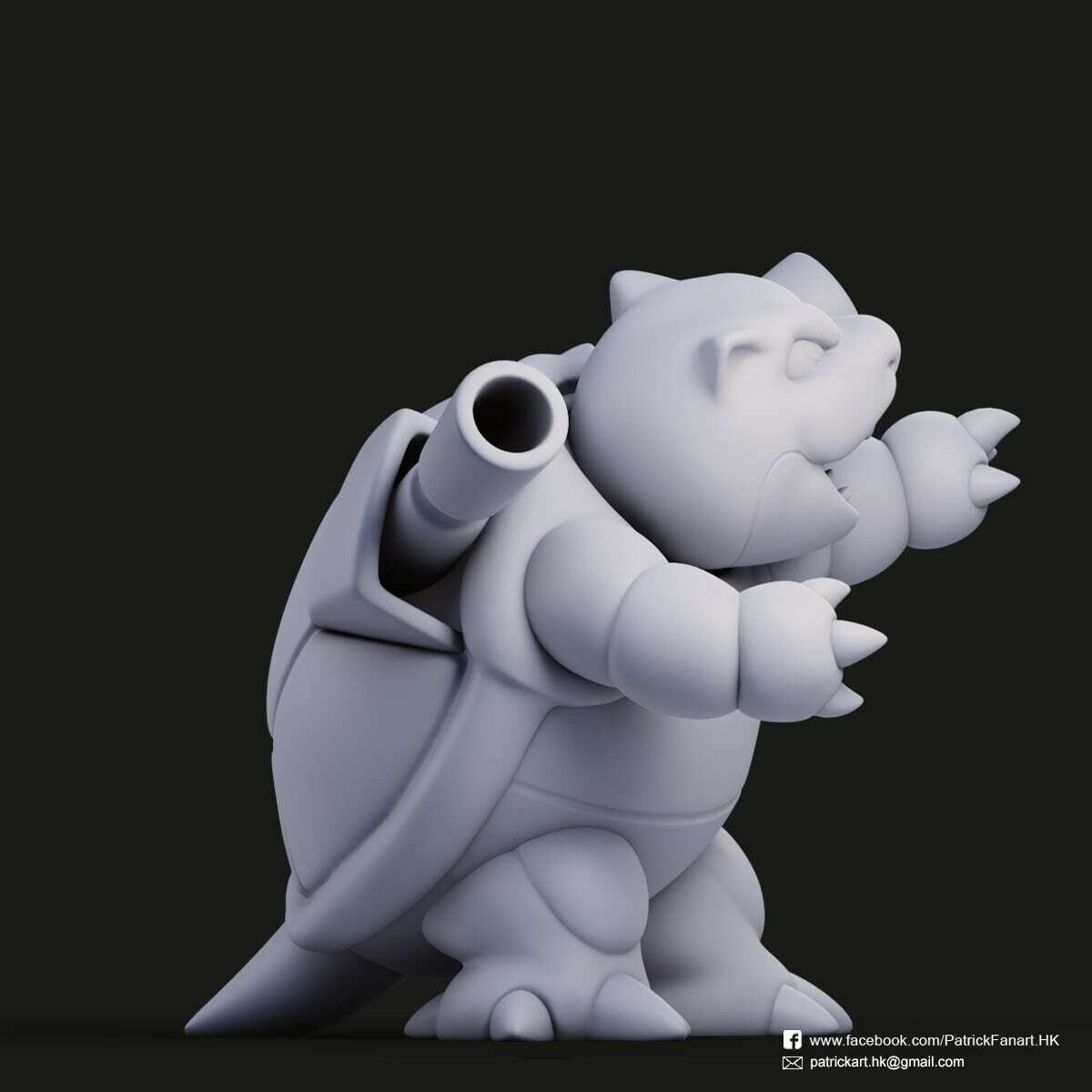 Blastoise Pokemon Statue Collectible 3d Printed Statues Home - Etsy