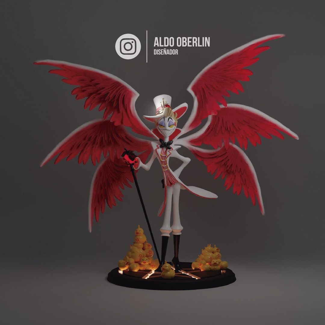 Lucifer with Wings from Hazbin Hotel Collectible 3d printed statues ...