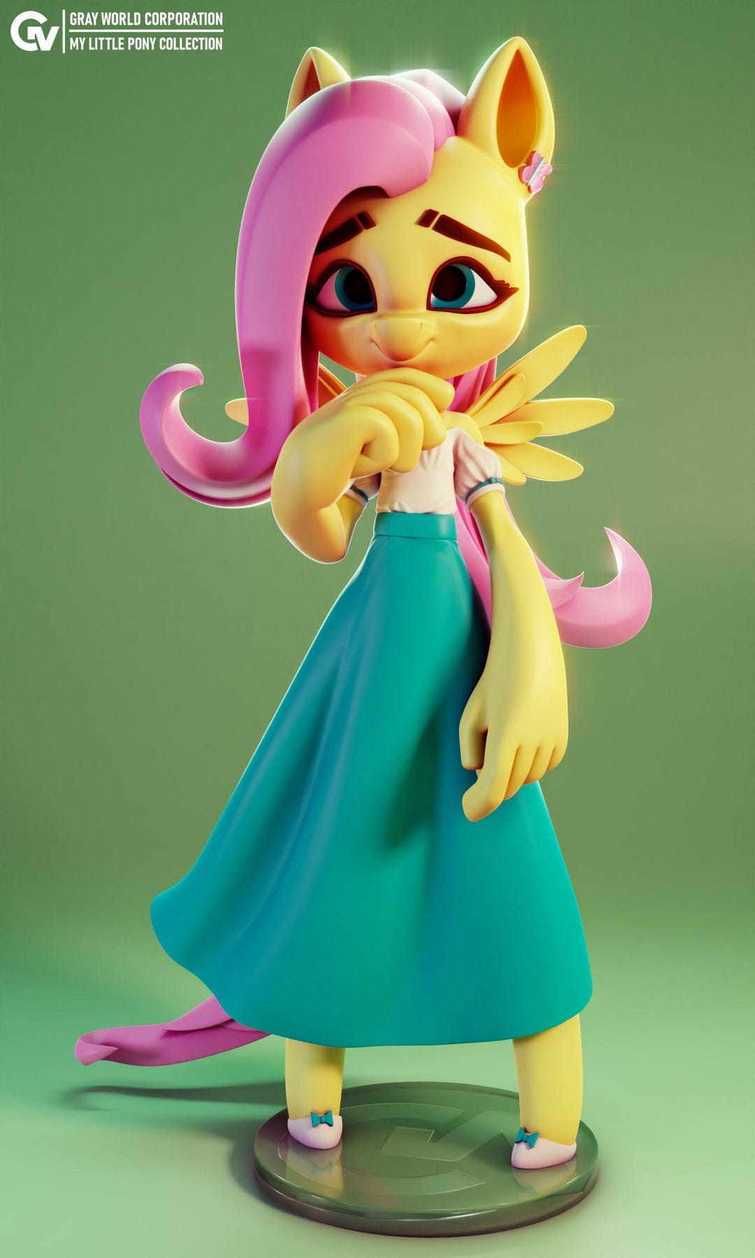 Unpainted DIY KIT Fluttershy Chibi From MLP Collectible 3d Printed ...