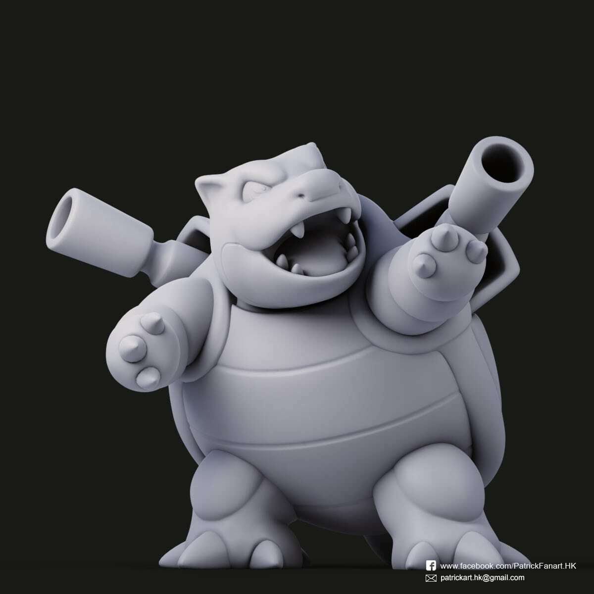 Blastoise Pokemon Statue Collectible 3d Printed Statues Home - Etsy