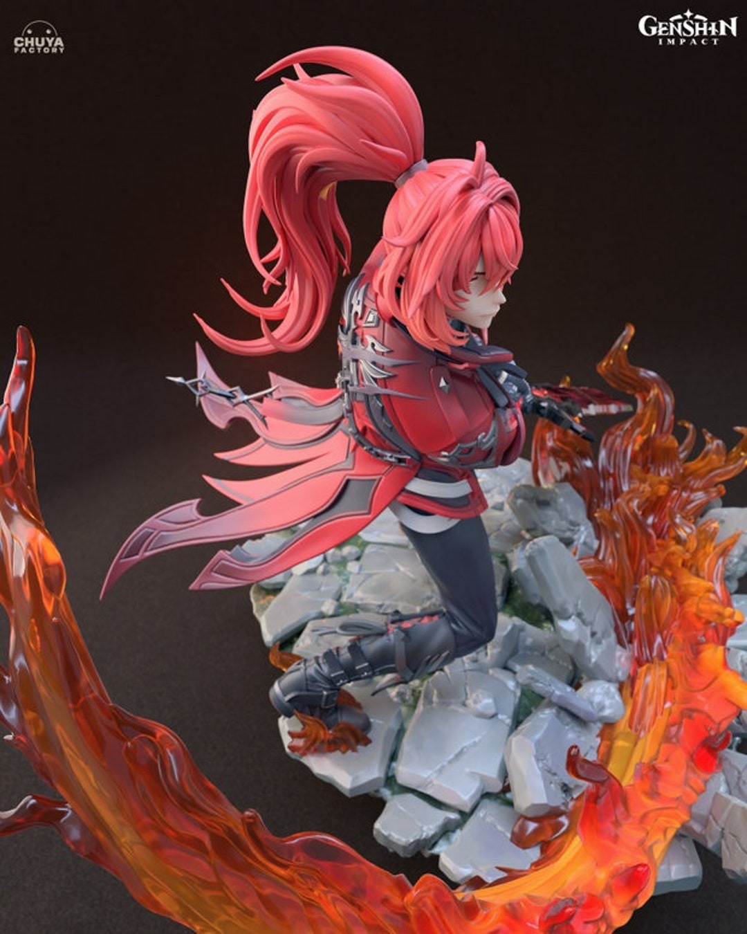 Hand Painted Diluc From Genshin Impact Collectible 3d Printed Statues ...