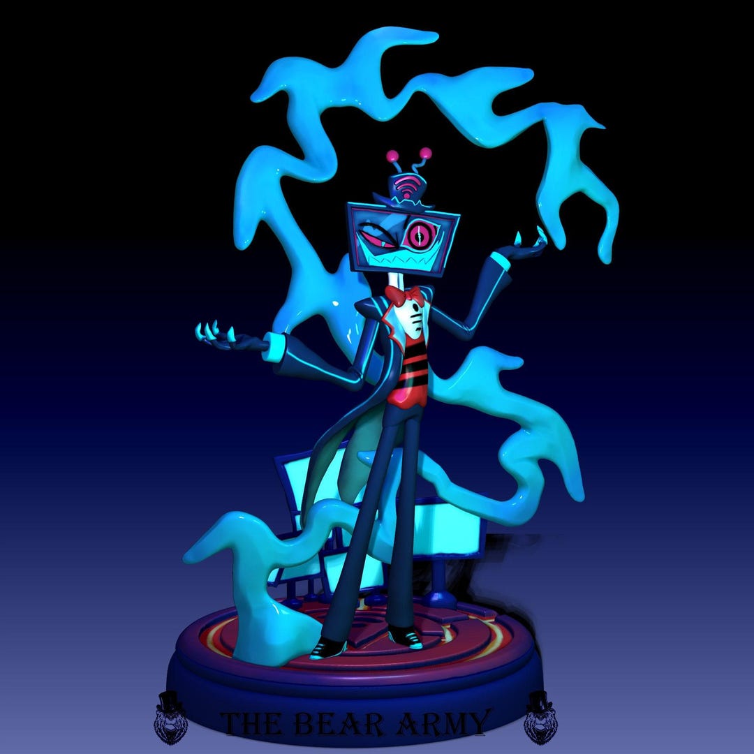 Hand Painted Vox TV Diorama From Hazbin Hotel Collectible 3d Printed ...