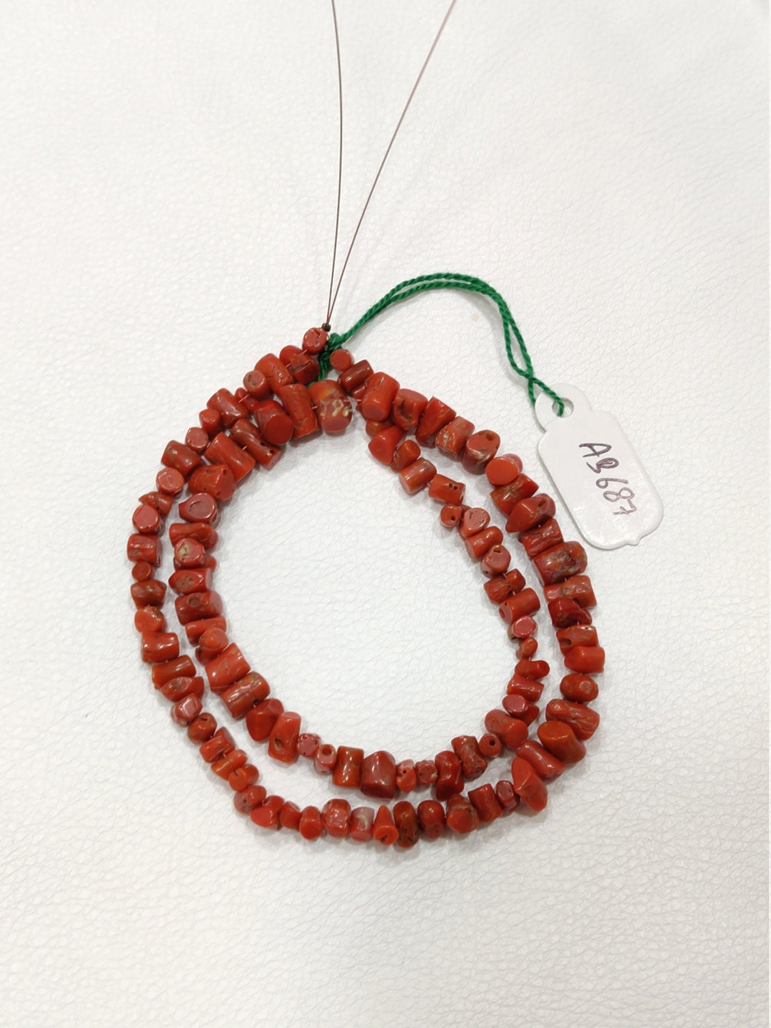 16Inc Strand Coral Beads Antique Vintage Coral Bead-Genuine Italian ...