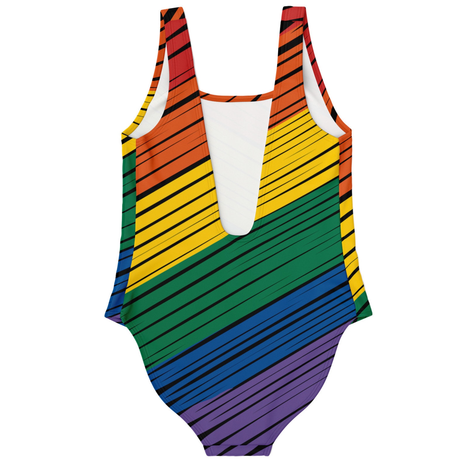 Rainbow One Piece Pride Swimsuit Subtle Lgbt Etsy
