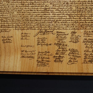 Declaration of Independence Laser Engraved Wood Plaque - Etsy