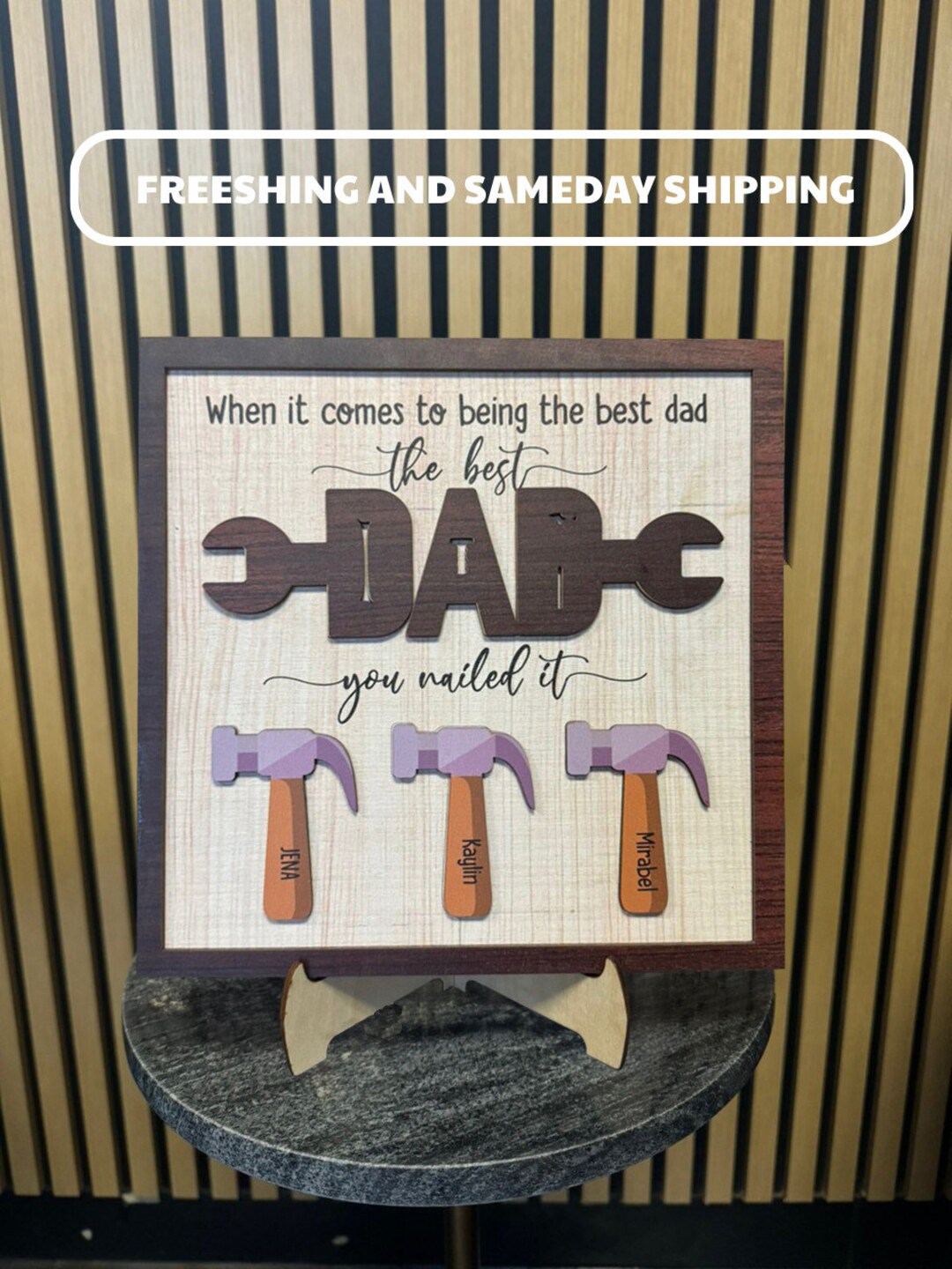 Personalized Gift for Dad| Fathers Day Gift| You Nailed It| Custom Sign ...