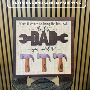 Personalized Gift for Dad| Fathers Day Gift| You Nailed It| Custom Sign ...