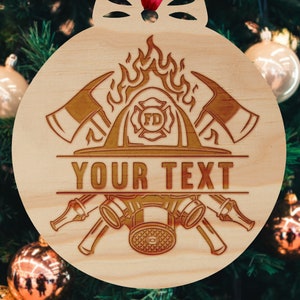 Personalized Firefighter Fireman Christmas Tree Ornament 2022,fire Dept ...
