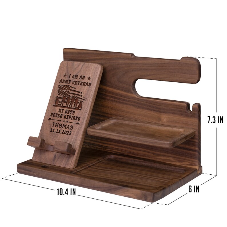 Personalized Gift for US Army Handmade Phone Docking Station - Etsy