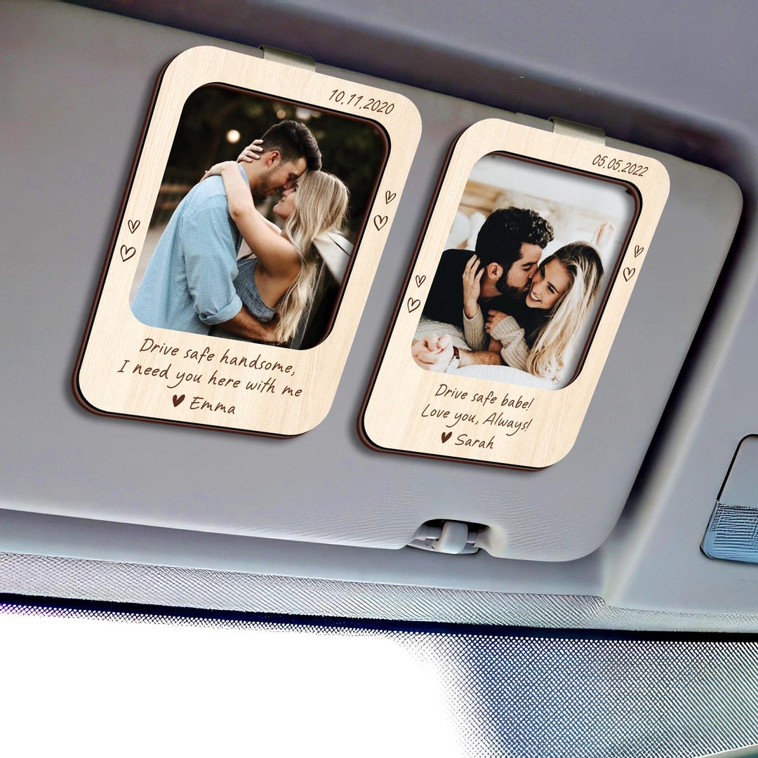 Personalized Car Visor Clip With Custom Photo | Drive Safe Gift ...
