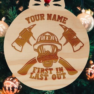 Personalized Firefighter Fireman Christmas Tree Ornament 2022,fire Dept ...
