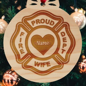Personalized Firefighter Fireman Christmas Tree Ornament 2022,fire Dept ...