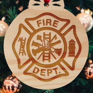 Personalized Firefighter Fireman Christmas Tree Ornament 2022,fire Dept ...