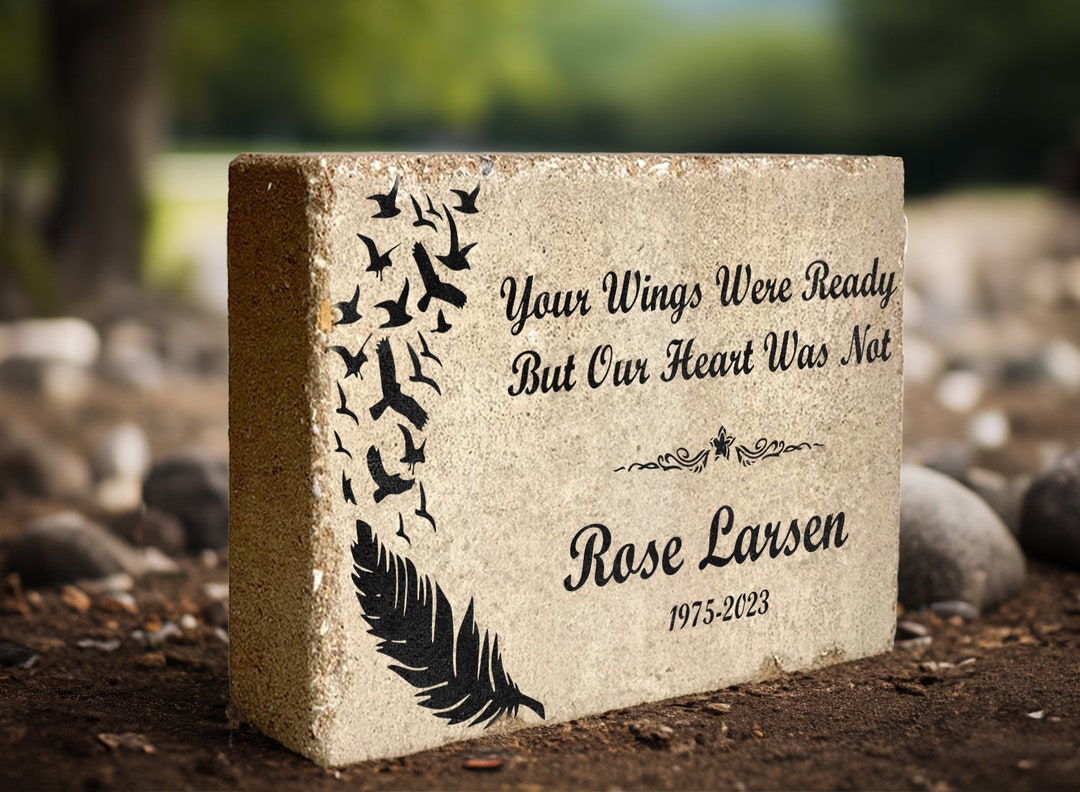 Persinalized Memorial Stone. Indoor/outdoor Use. 7x10 Tumbled concrete ...