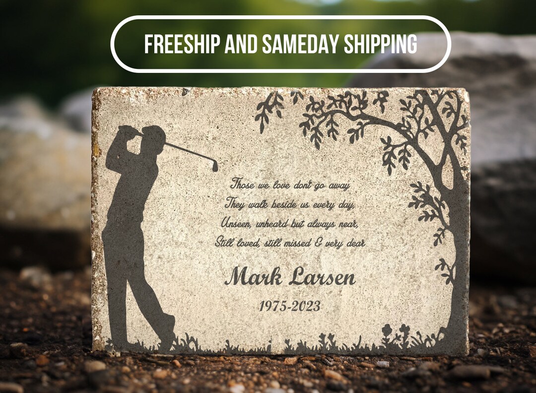 Personalized Memorial Stone. Indoor/outdoor Use. 7x10 Tumbled concrete ...