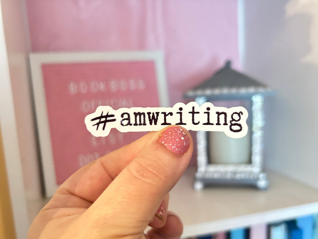 Amwriting Sticker for Authors, Writing Sticker, Writer Sticker, Gift ...