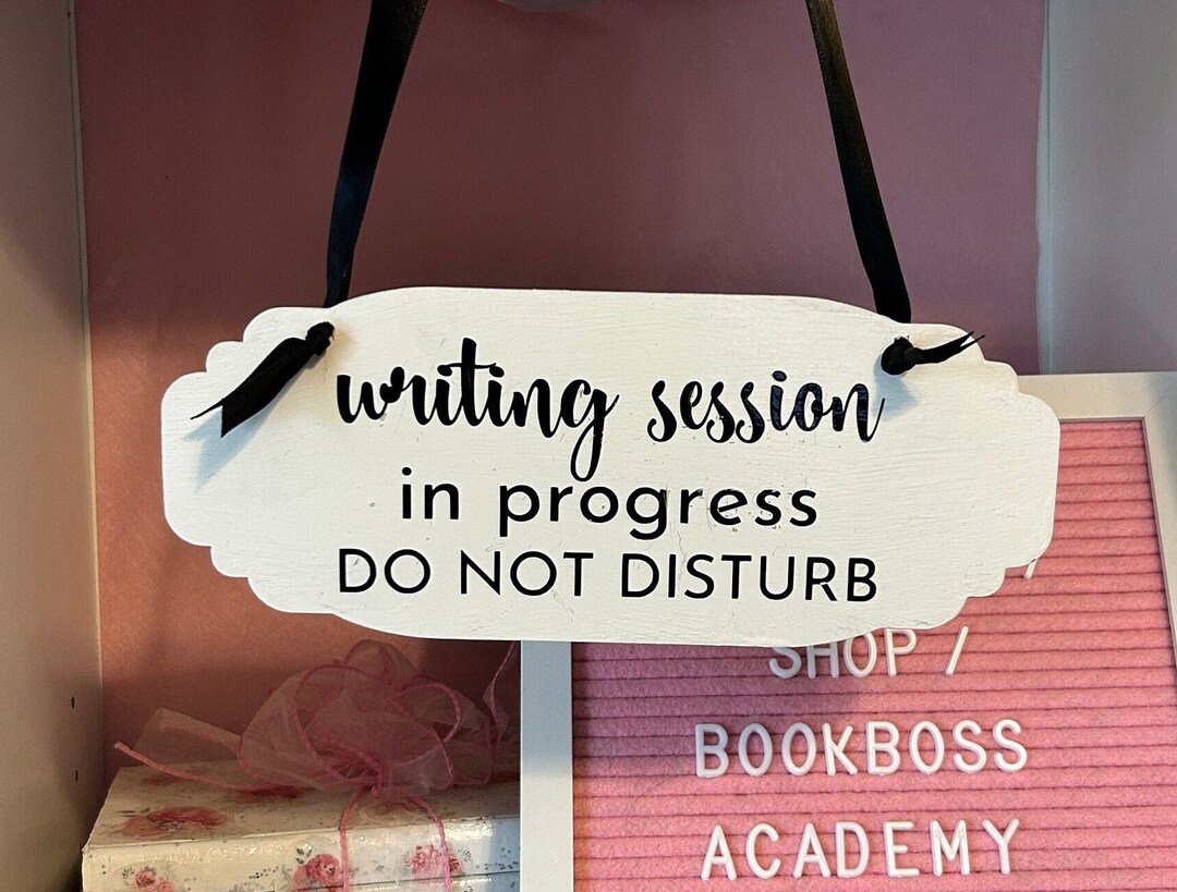 Do Not Disturb Wood Door Sign: Author Writing Session, Home Office ...
