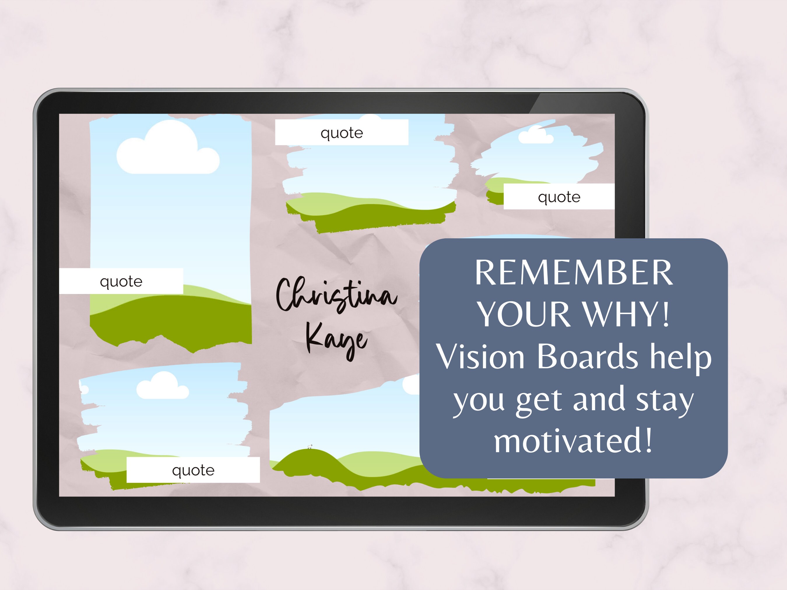 Author Vision Board Templates: Customizable Canva Layouts (digital ...