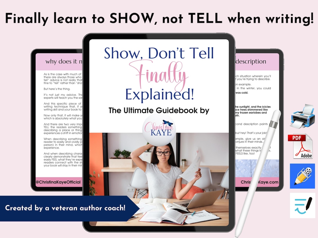 Show, Don't Tell Guidebook: Novel Writing Tutorial (PDF) - Etsy