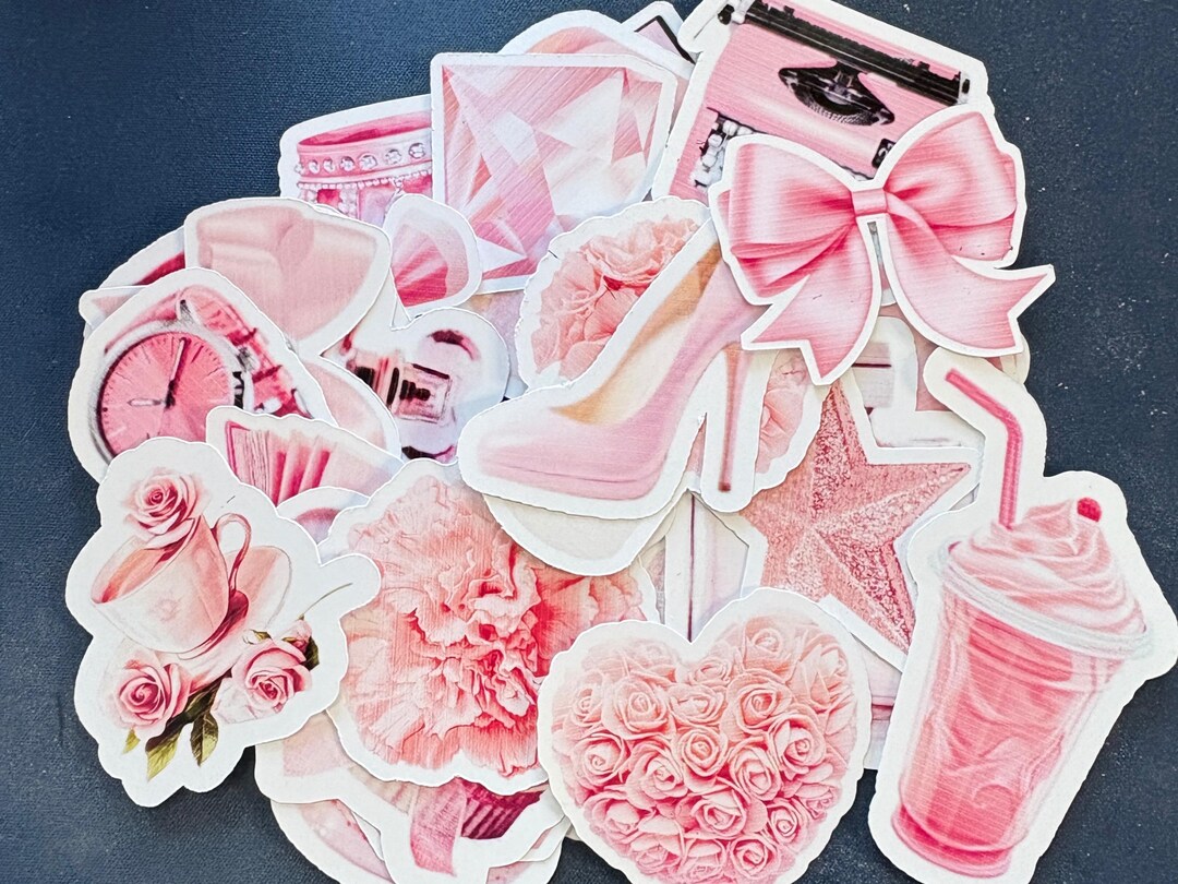 Pink Girly Sticker Pack, Soft Girl, Coquette, Pink Stickers Laptop ...