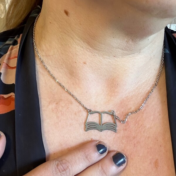 Book Necklace - Etsy