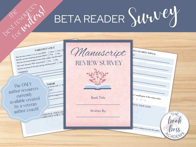 Beta Reader Survey Form Book Writing Worksheet Author - Etsy