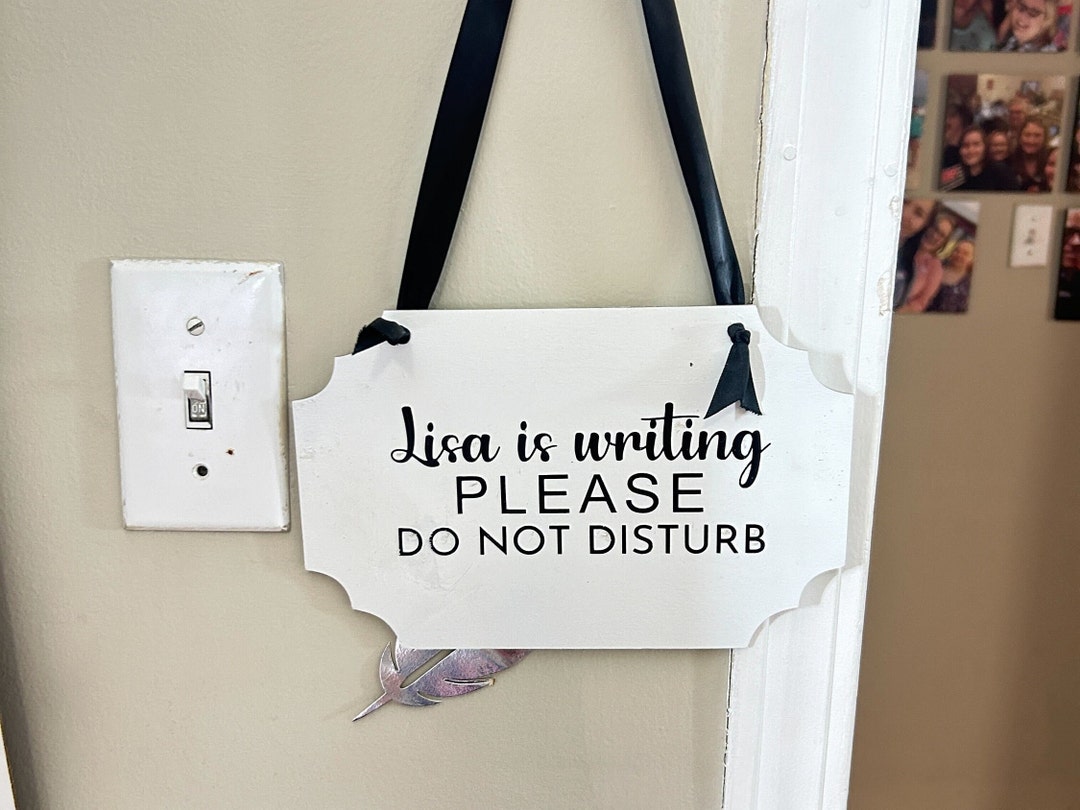 Custom Hanging Door Sign, Writing Do Not Disturb, Wood Door Sign ...