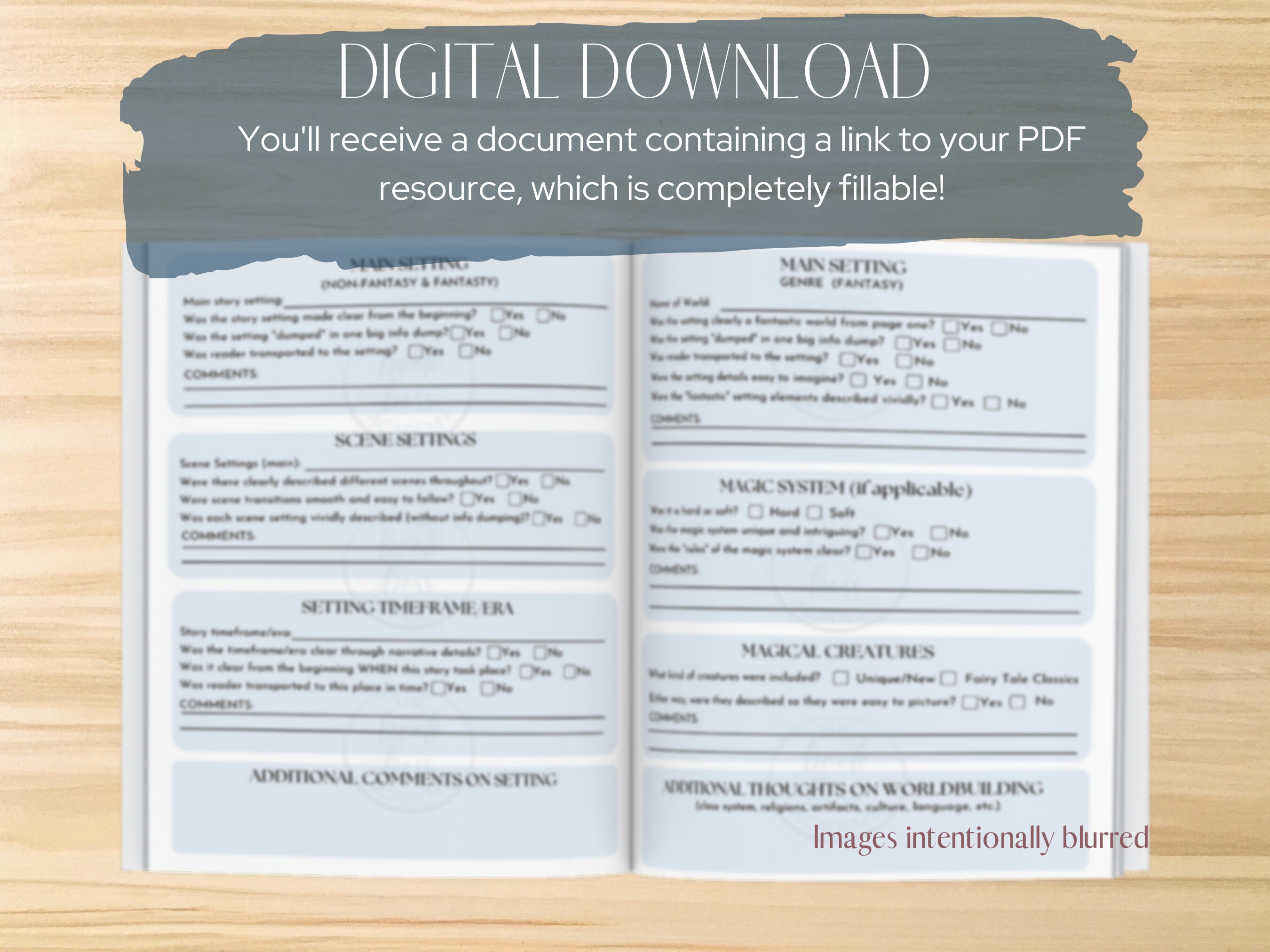 Beta Reader Survey Form Book Writing Worksheet Author - Etsy