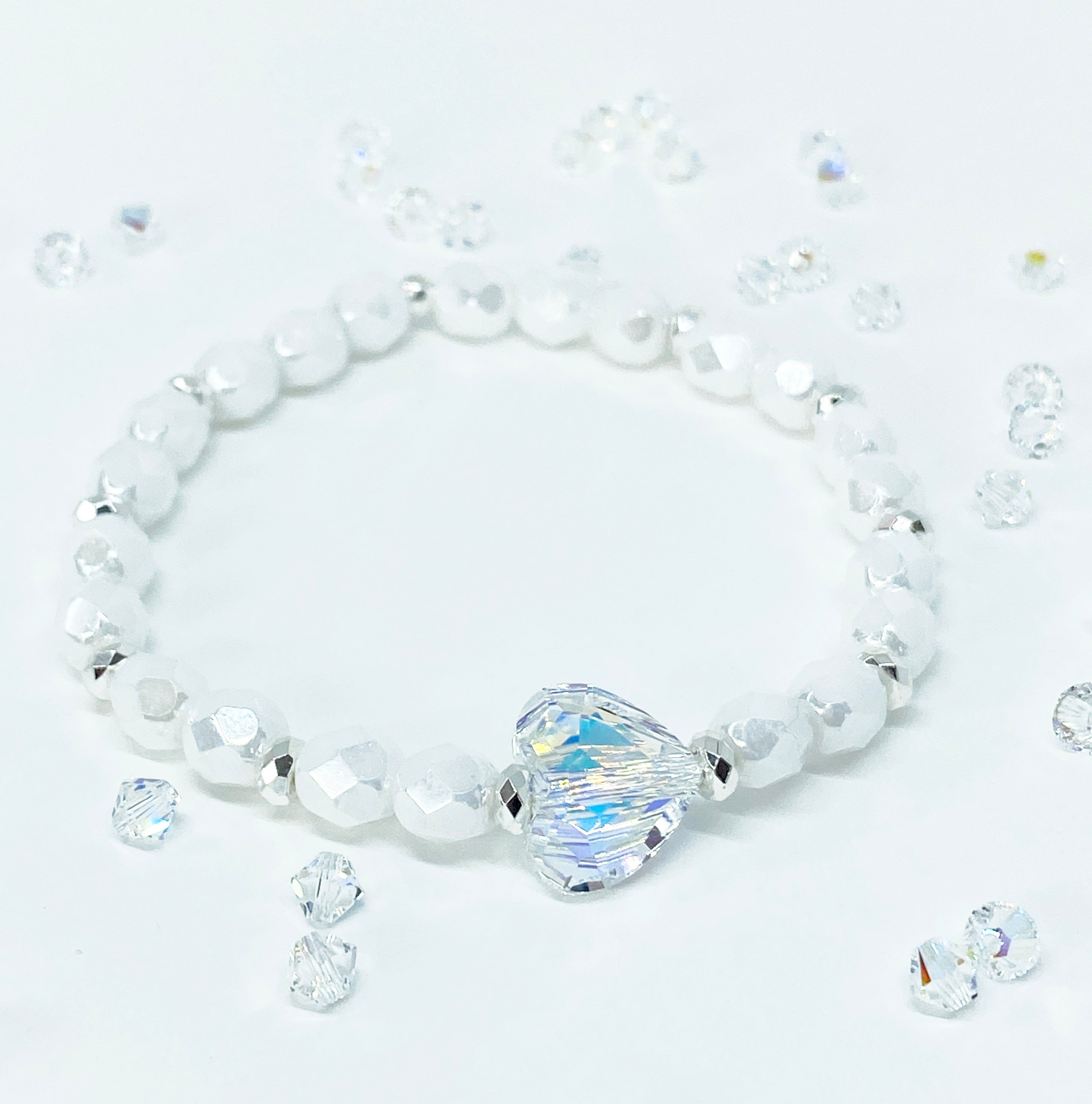 Swarovski Crystal Heart Bracelet Limited Edition Crystal AB | Etsy