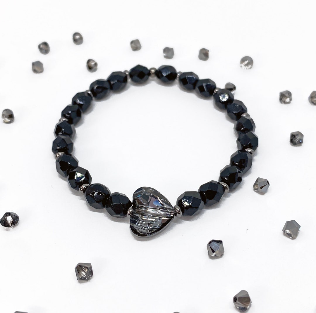 Swarovski Crystal Heart Bracelet Limited Edition Silver - Etsy